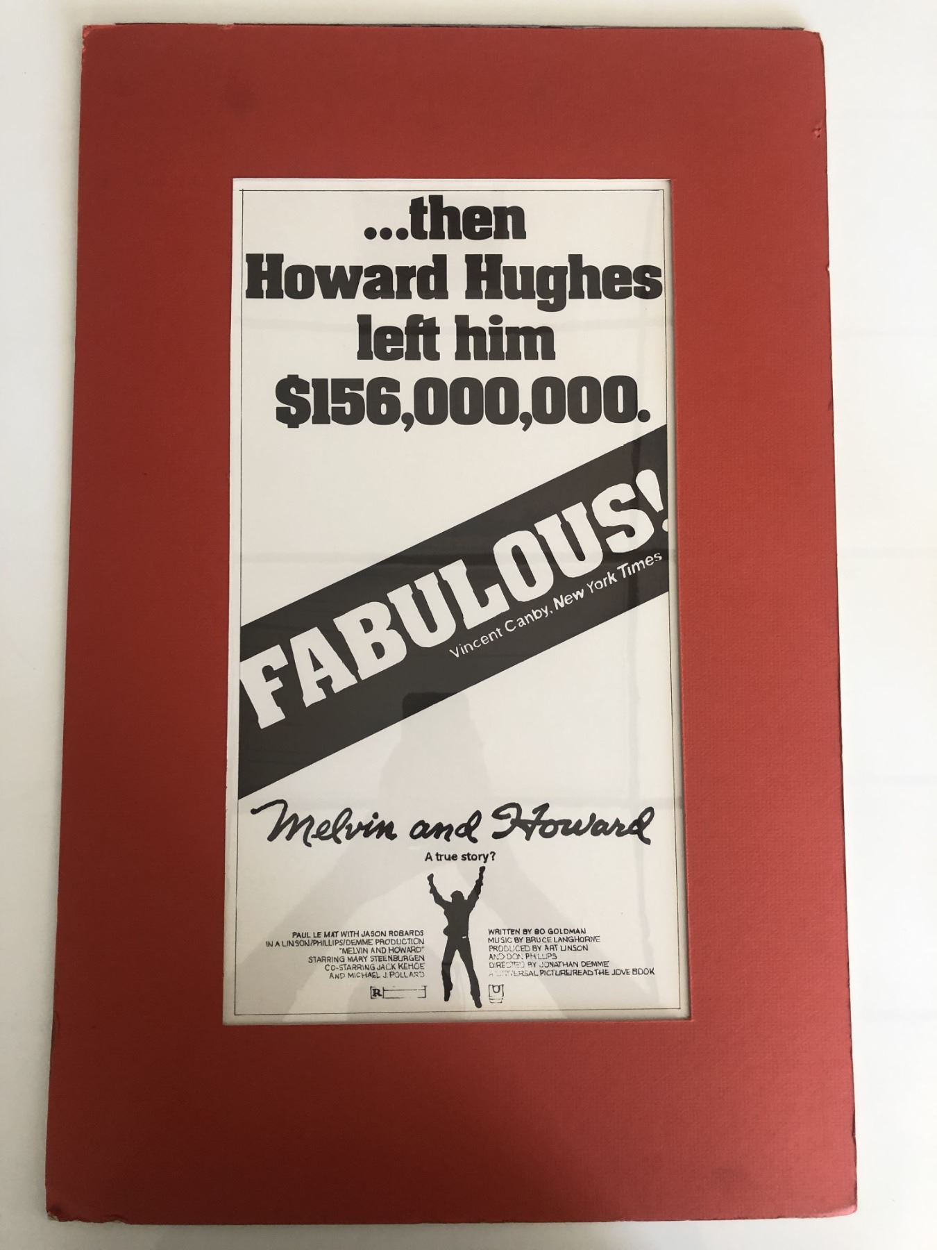 Melvin and Howard Movie Poster