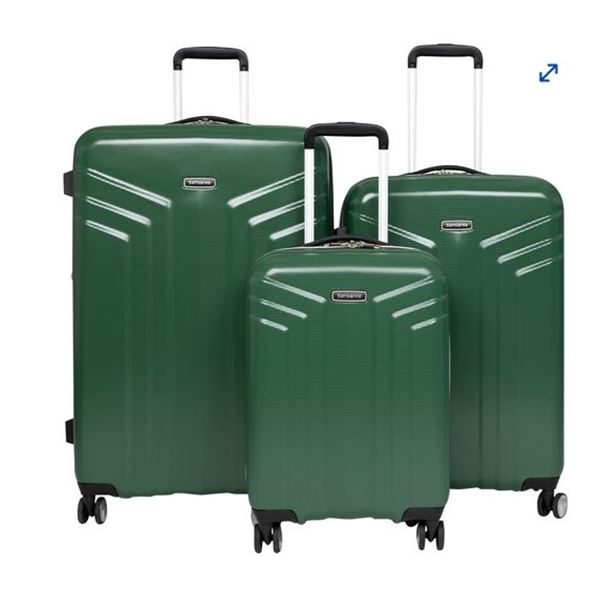 As New Samsonite 3pc Olive Green Luggage Set Retail 899 Big Valley Auction