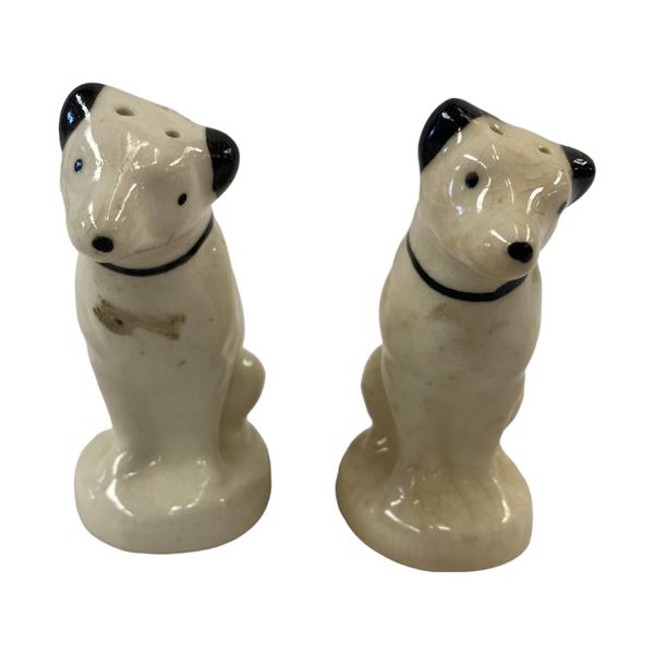 Pair Of Nipper Dog Salt And Pepper Shakers