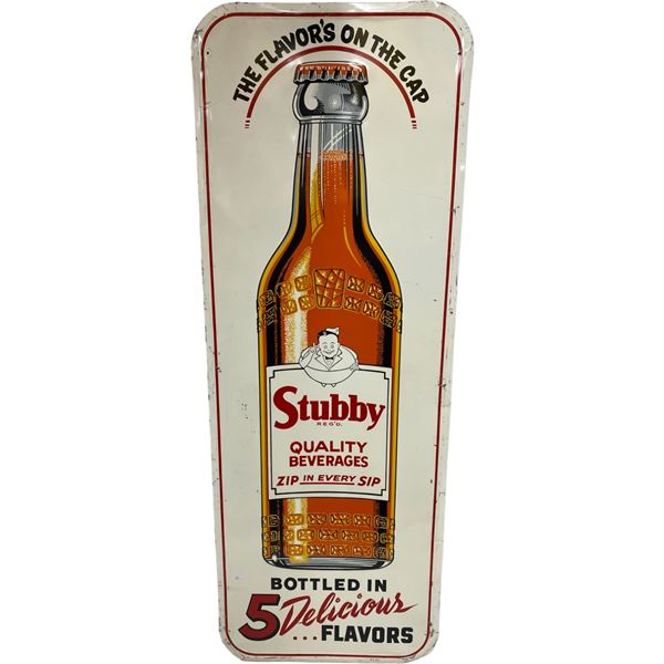 Rare Self Framed Embossed Stubby Pop Sign - Test Site