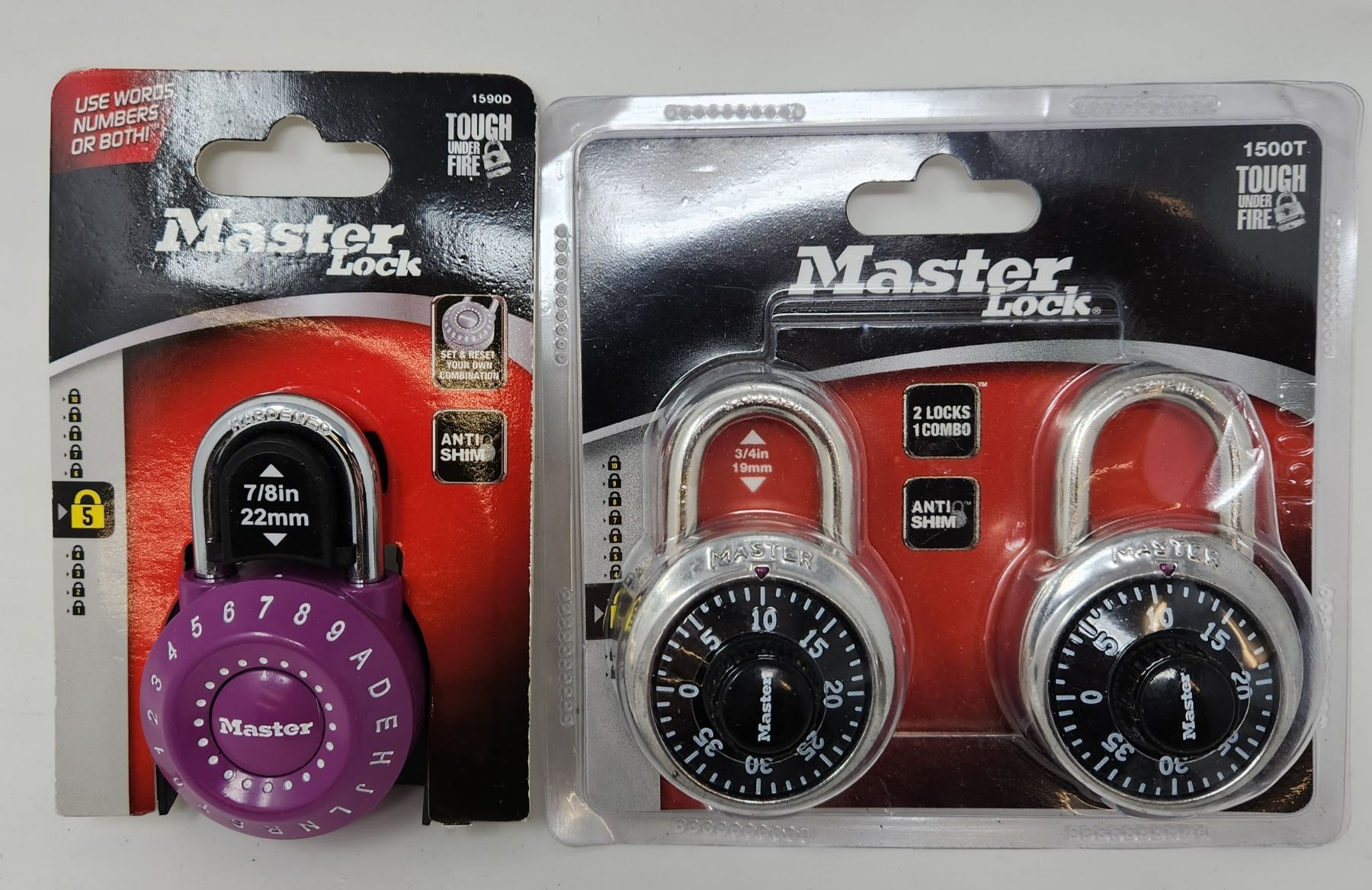 Master Lock 2 Locks/1 Combo (3/4") & Master Lock Set your own ...
