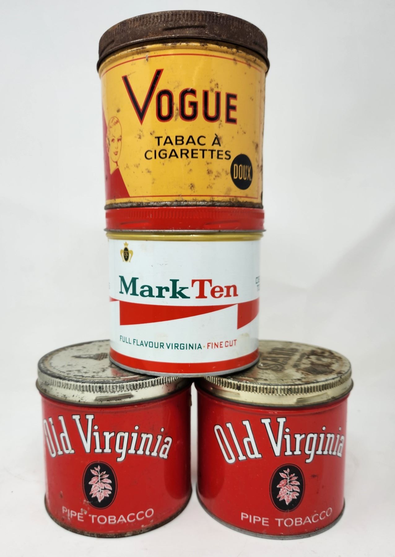 Vogue/Mark Ten/ Old Virginia Cigarette Tins