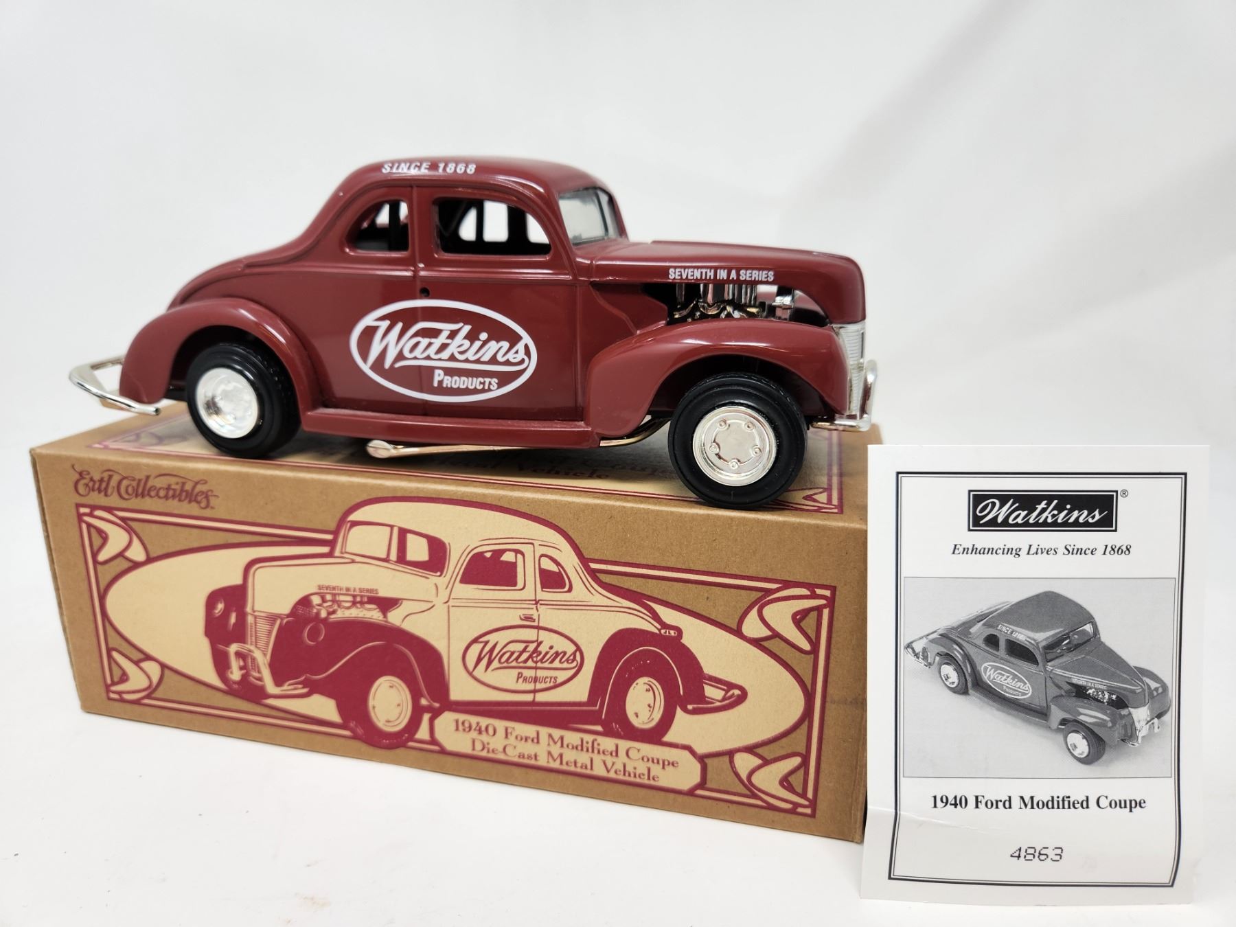 1940 Ford Modified Coupe die Cast Car 1/24 Scale (New in Box)