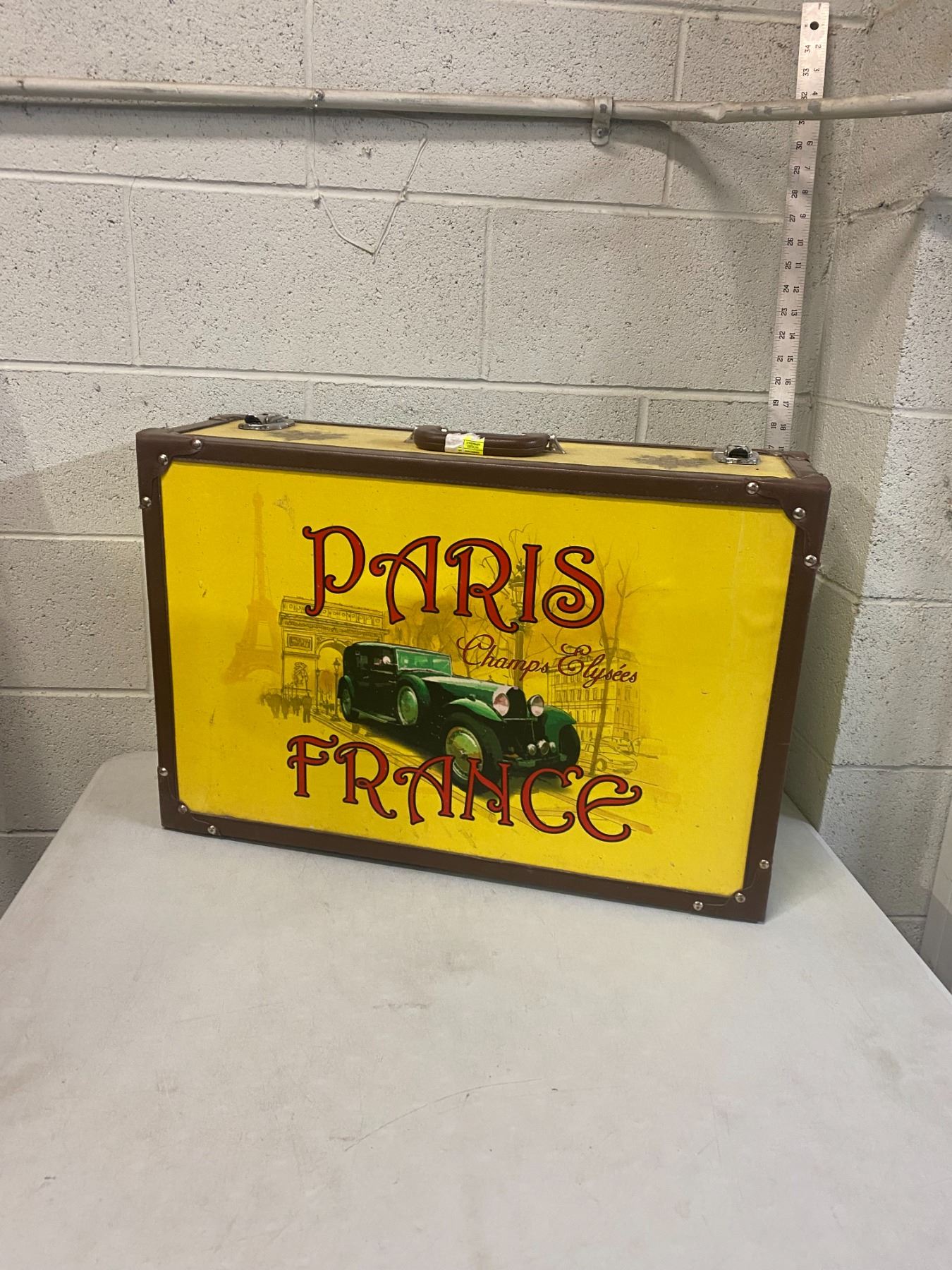 Paris France suitcase