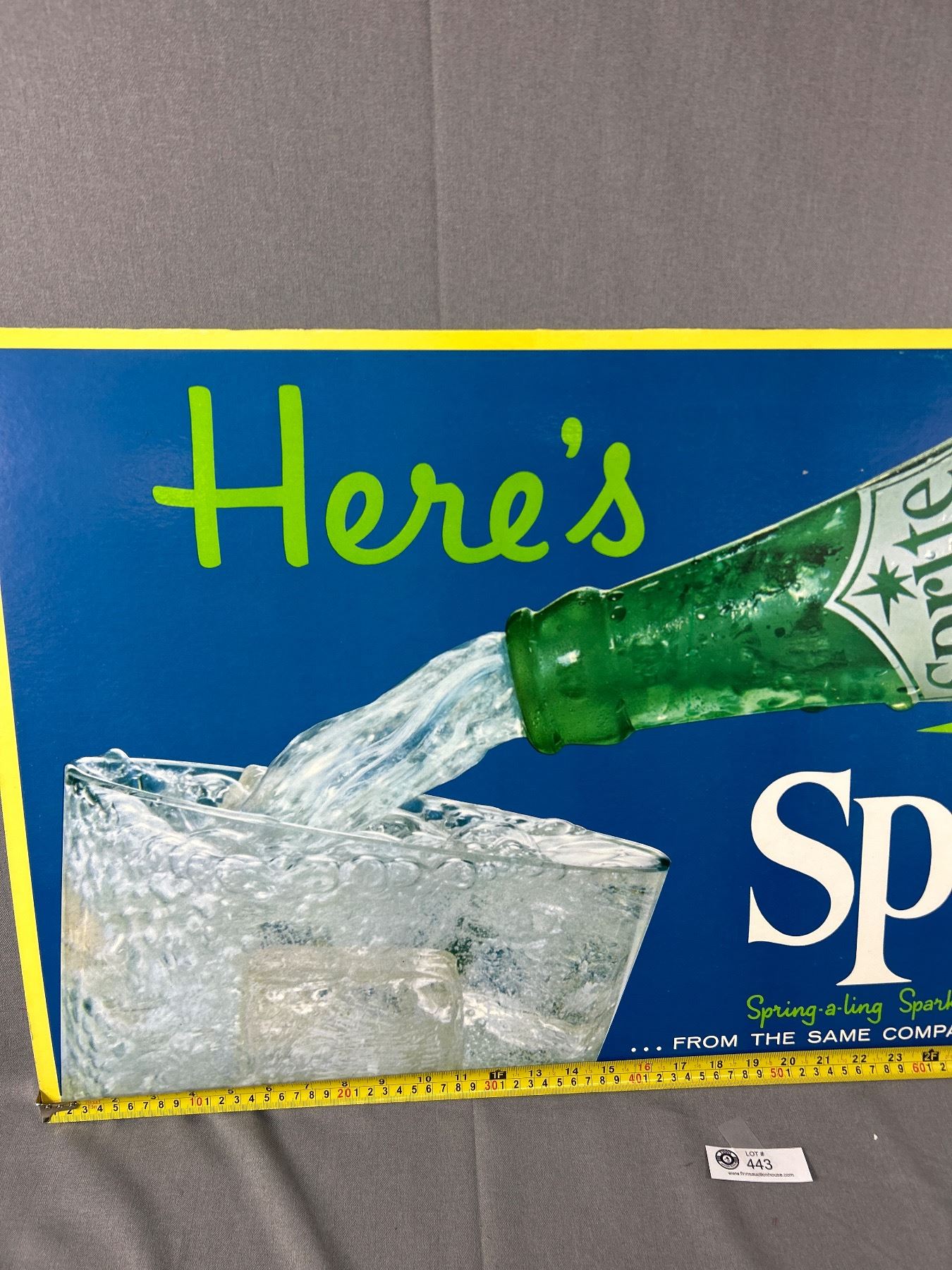 36 x 20" Sprite Cardboard Litho Store Advertisment NO SHIPPING