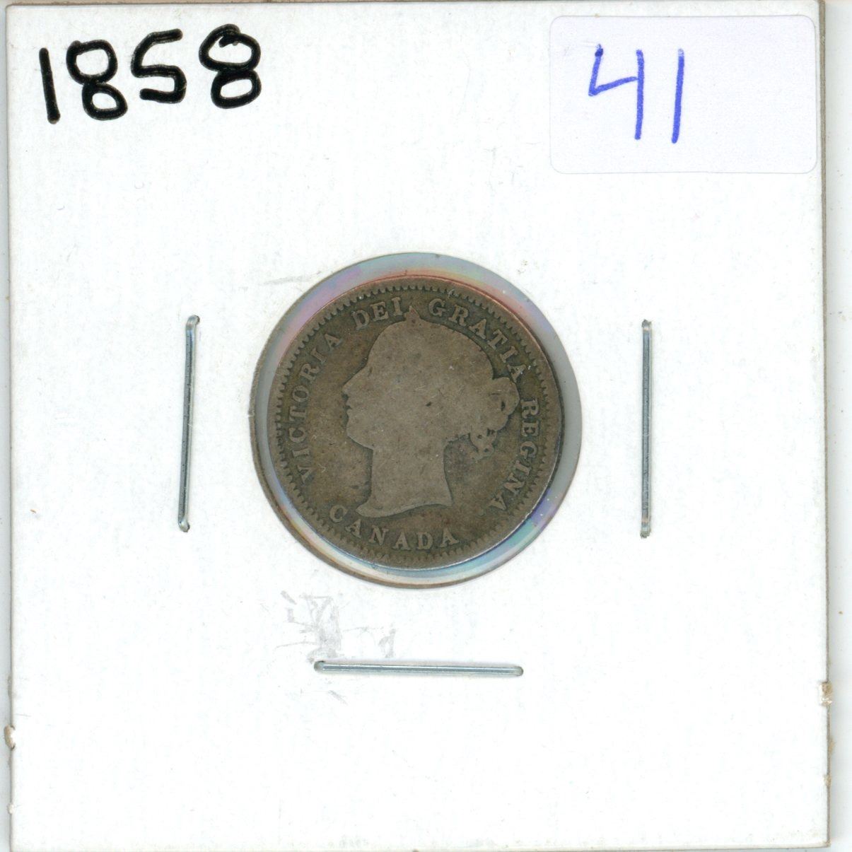 1858 Canadian 10 cent silver coin - Schmalz Auctions