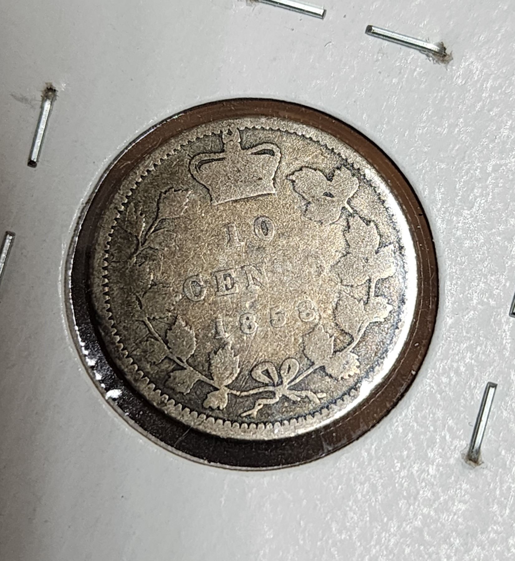 1858 Canadian 10 cent silver coin - Schmalz Auctions