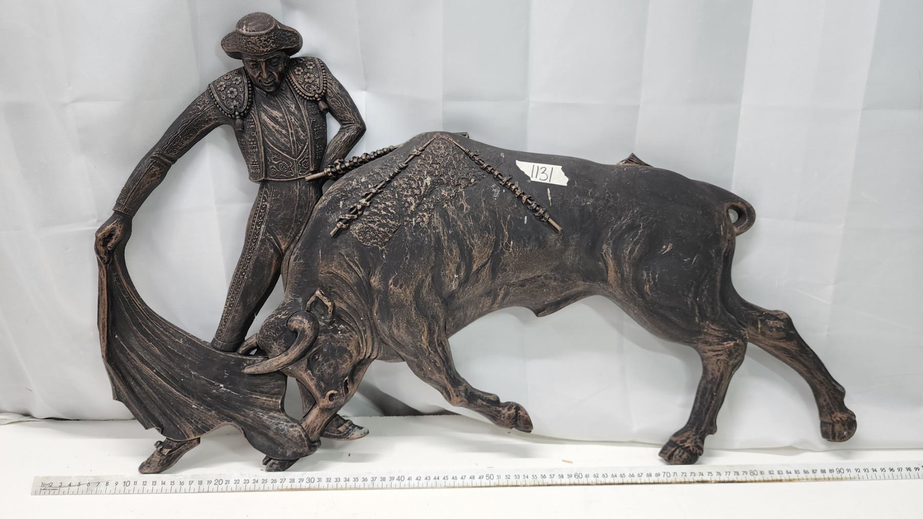 Large plastic Matador & Bull décor wall art 3 ft longx 21"H - Schmalz ...