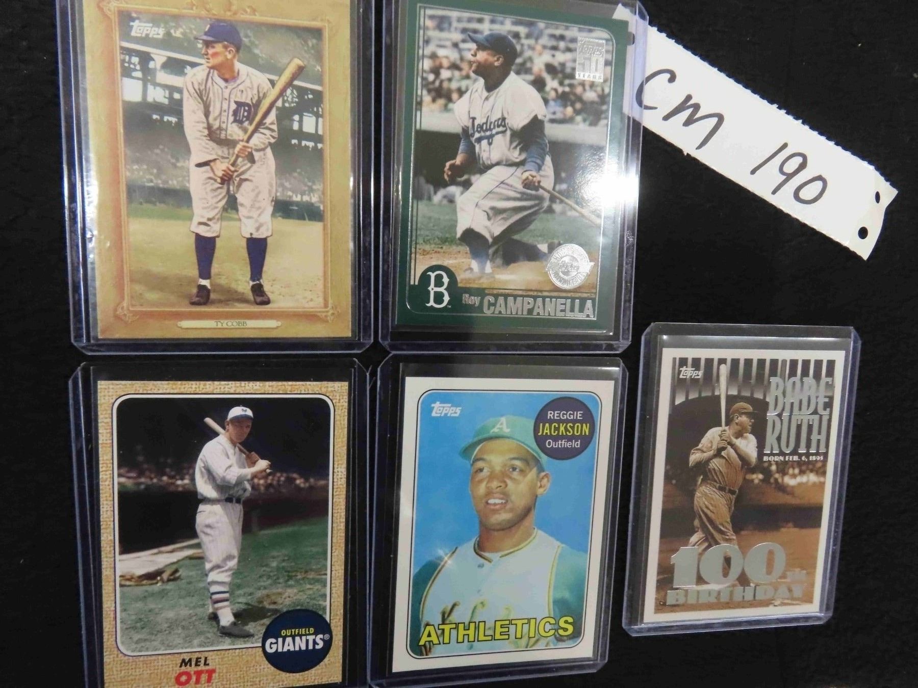 5 Assorted Baseball Cards