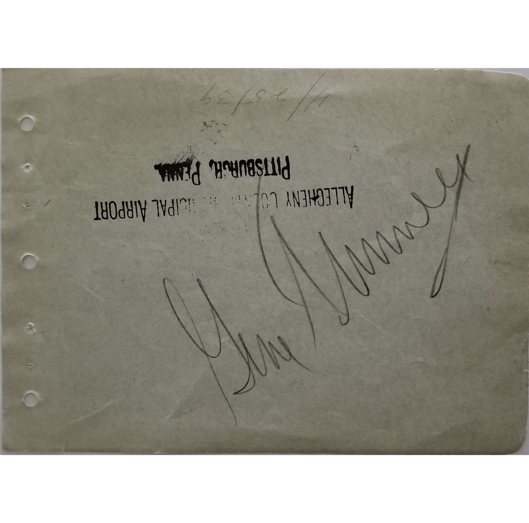 Boxer Gene Tunney signature cut