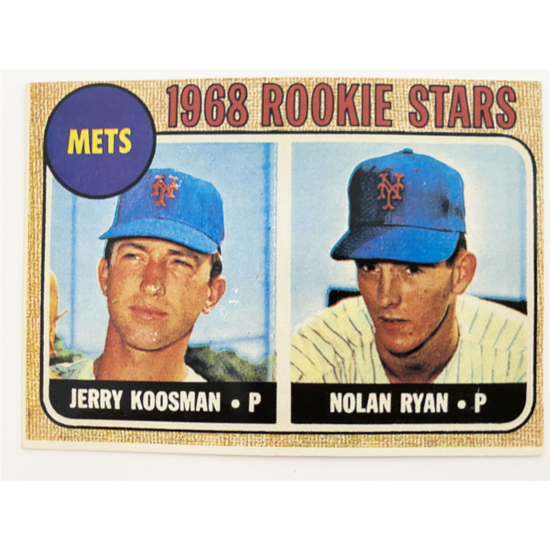 Rookie Stars Jerry Koosman & Nolan Ryan Mets Reprint Baseball Card