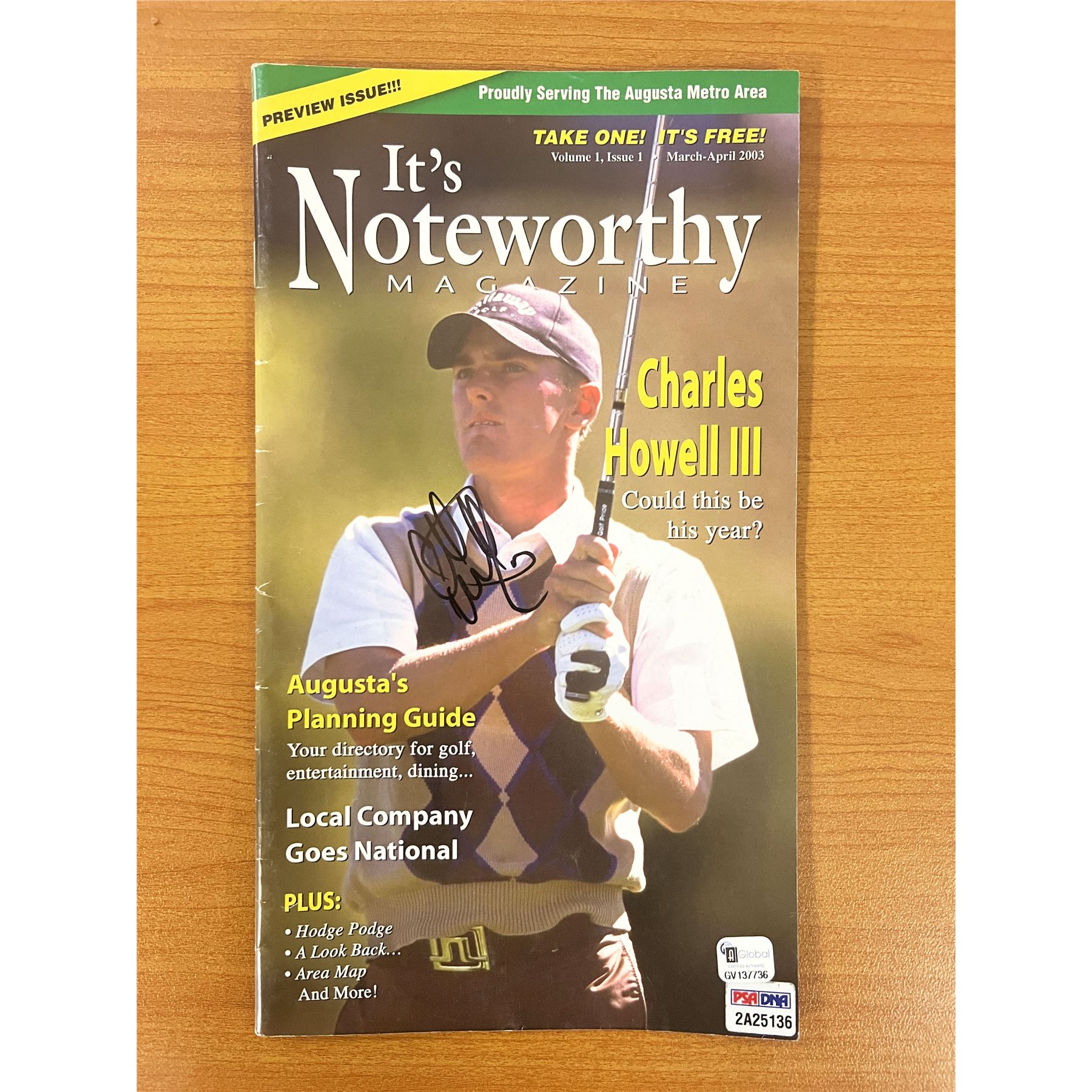 Charles Howell III signed It's Noteworthy Magazine - Vol. 1 Issue 1 ...