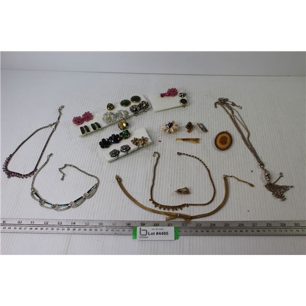 Costume Jewelry Clip On Earrings Necklaces Bodnarus Auctioneering