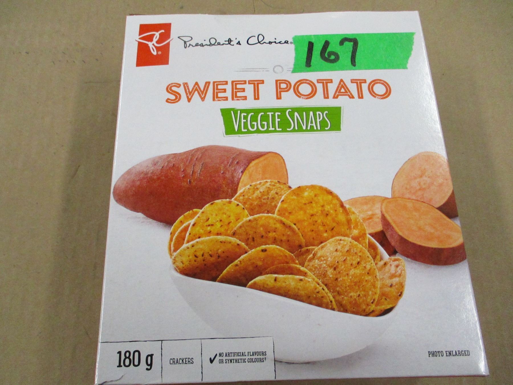 SHELF PULLS (AS IS): SWEET POTATO SNAPS (180G) - BOX