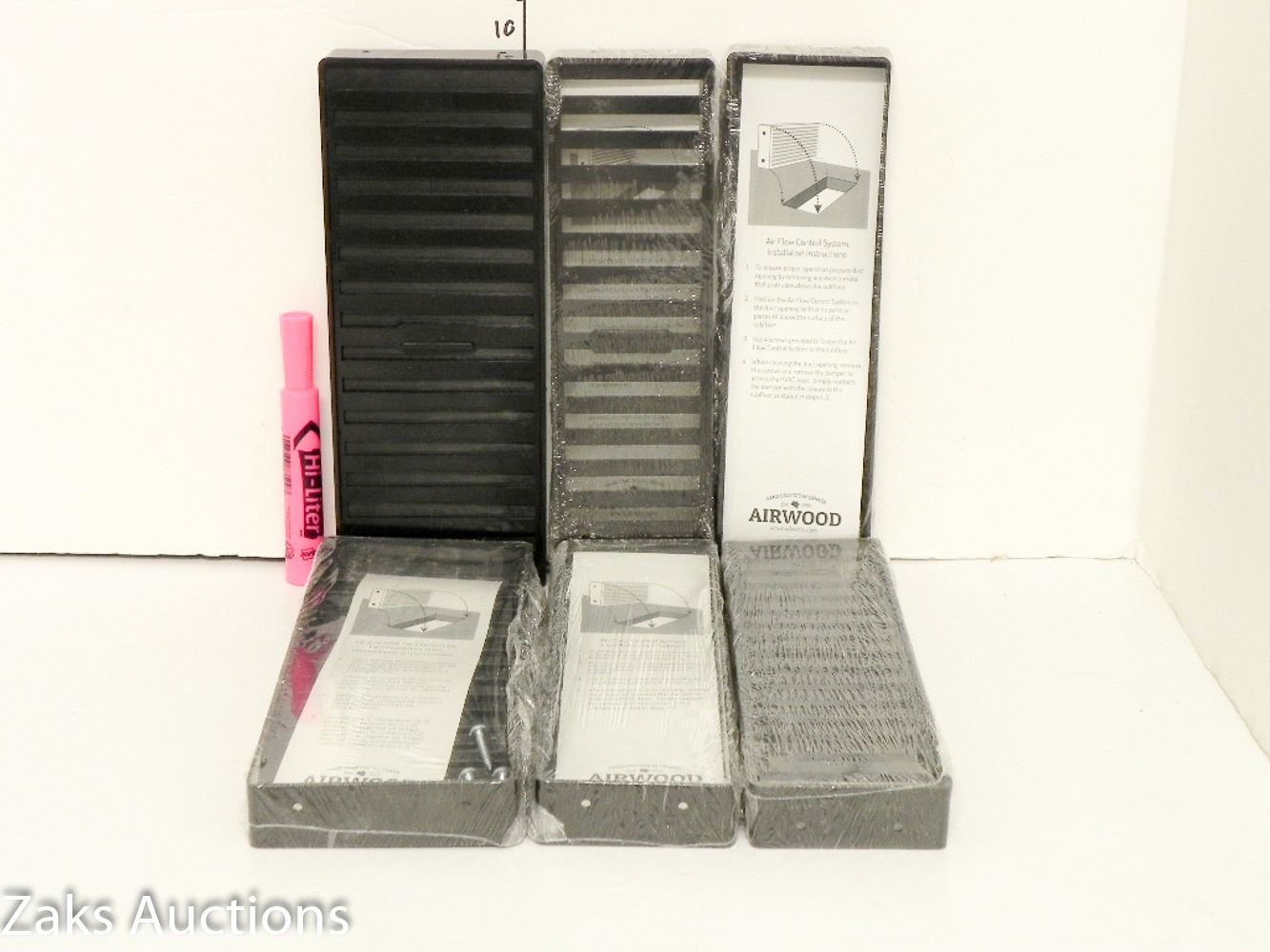 LOT OF 6 NEW BLACK HEAT REGISTER COVERS