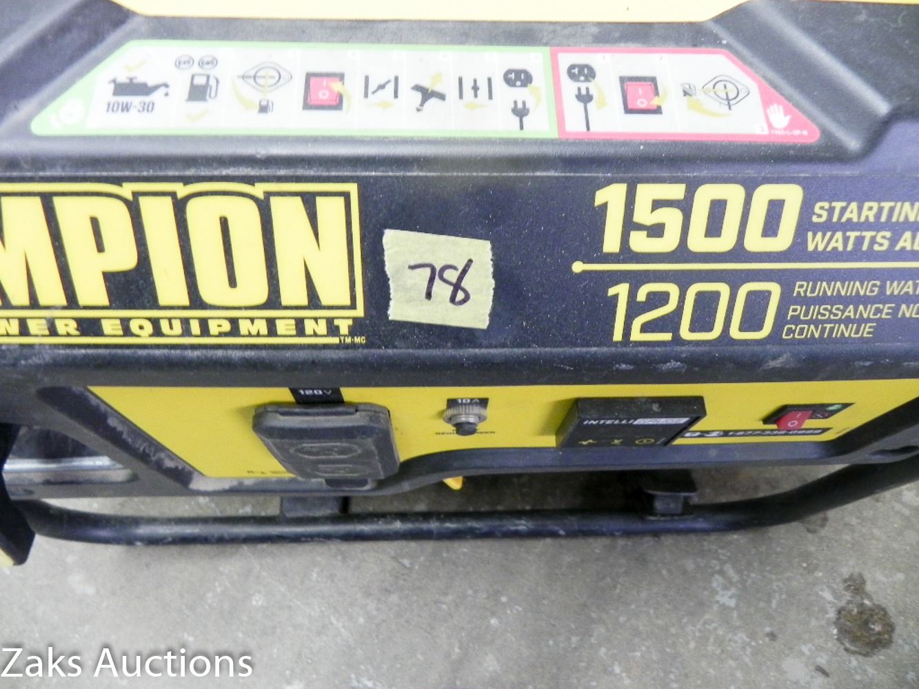 PORTABLE CHAMPION 1200/1500 WATT GAS GENERATOR