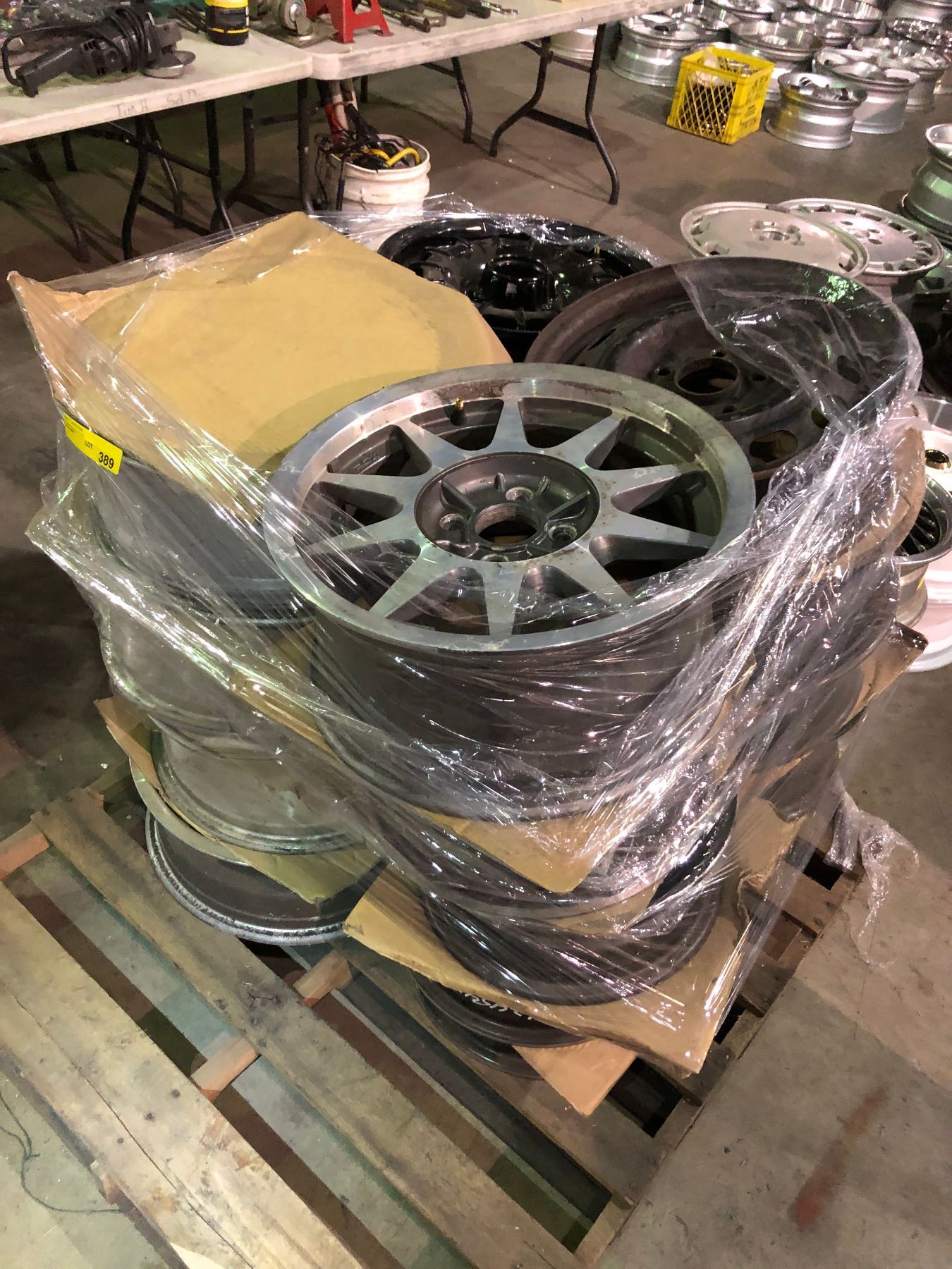 USED Pallet of Steel Wheels "Steelies"- Approx 20 Pieces