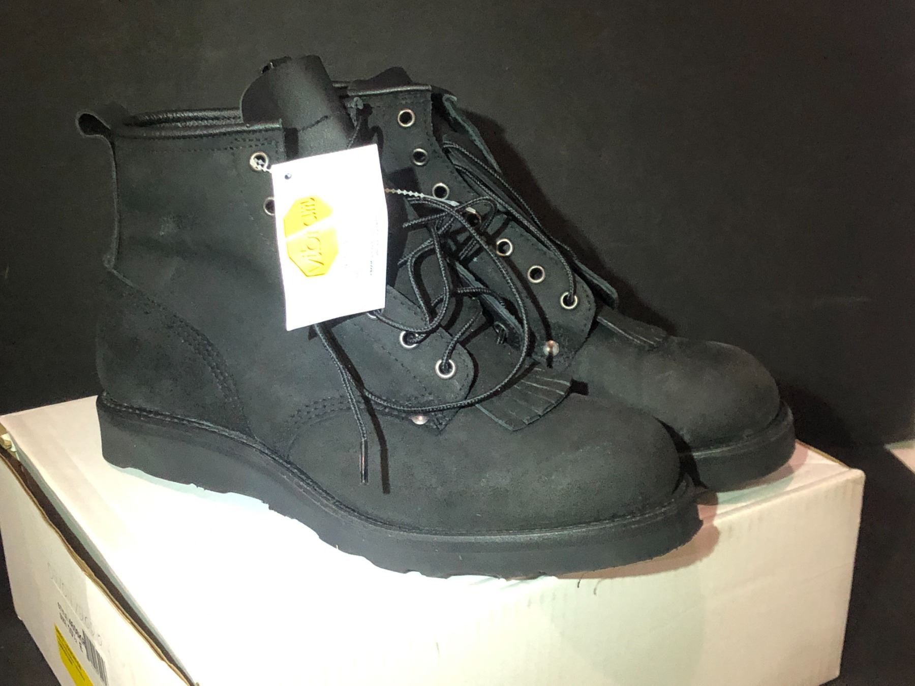 Pair of new black Dayton boots w/box size 11 1/2 E