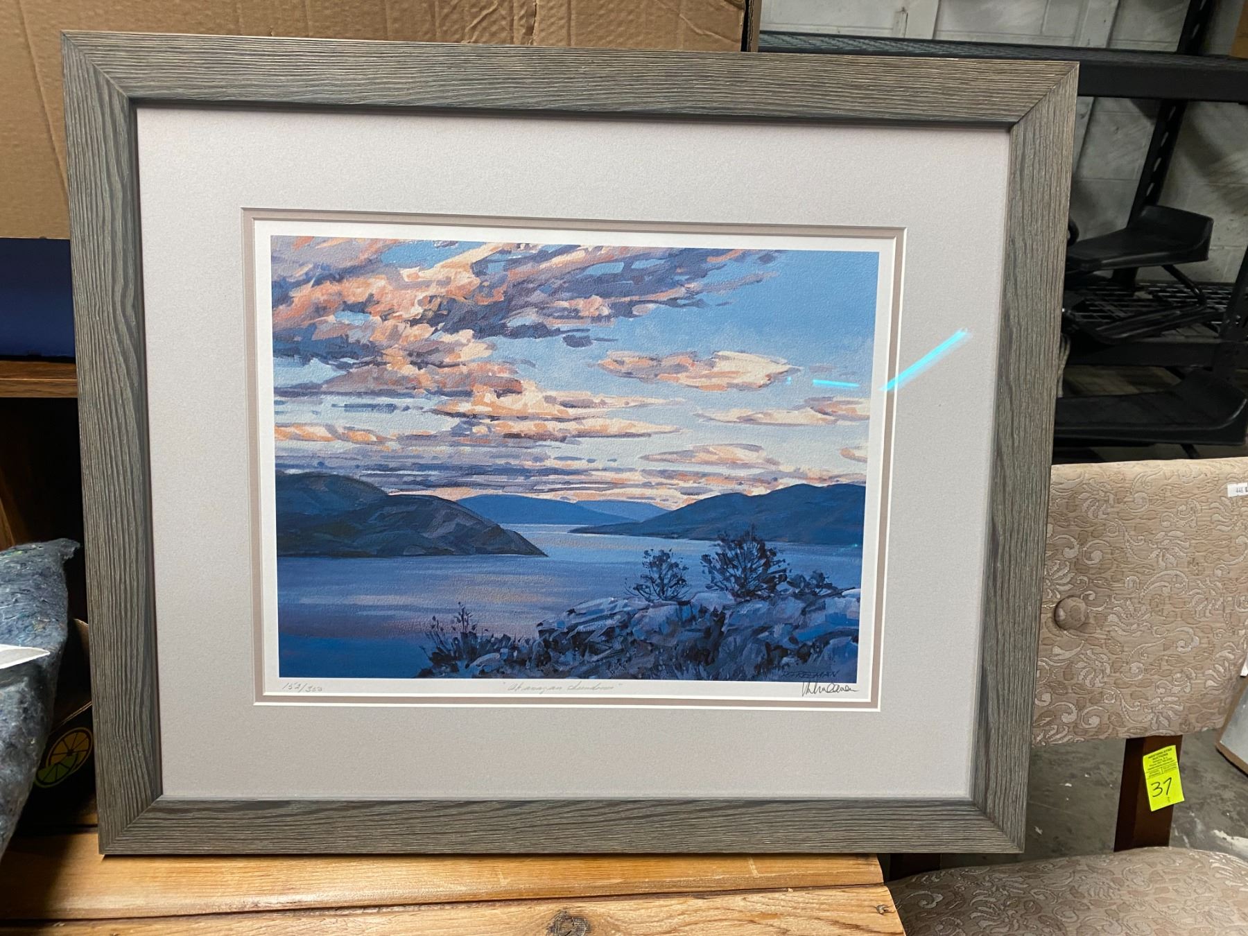 R.Freeman numbered art okanagan sundown