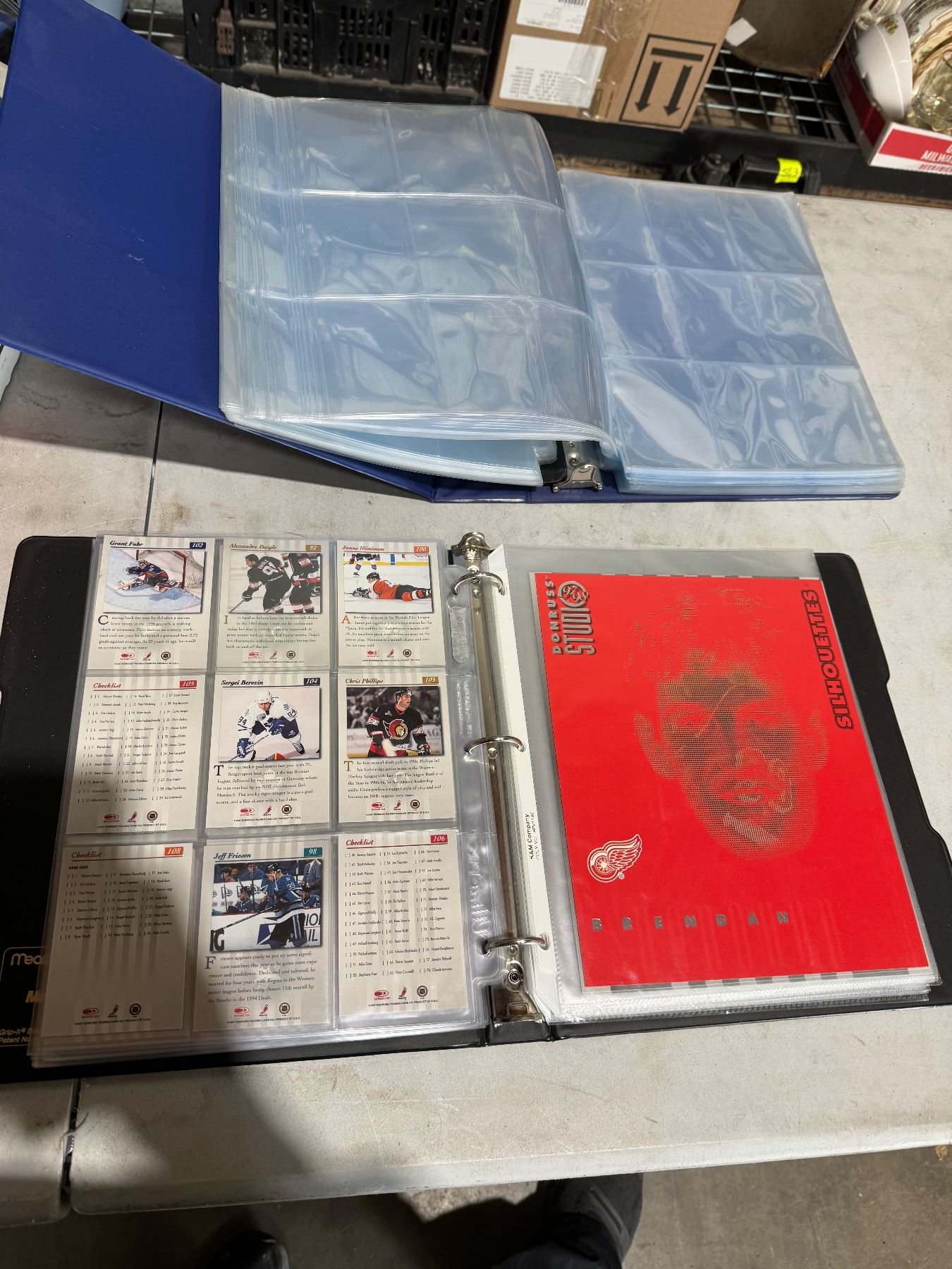Sports cards and binder with sport card sheets