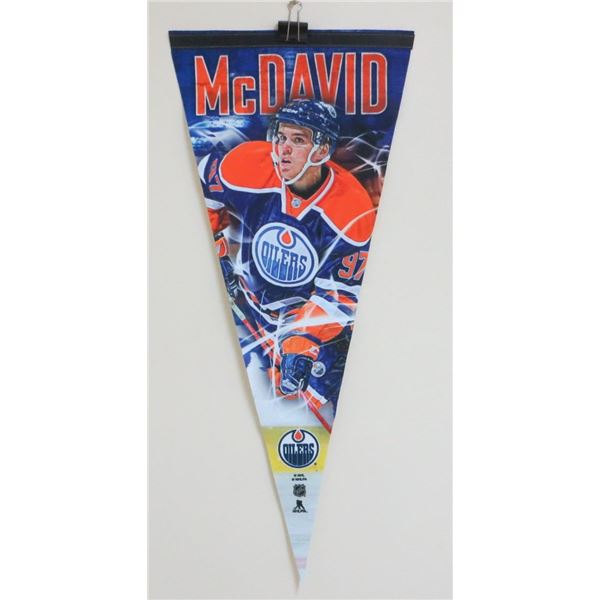 Connor McDavid Edmonton Oilers 40 Inch Long NEW Fabric Banner