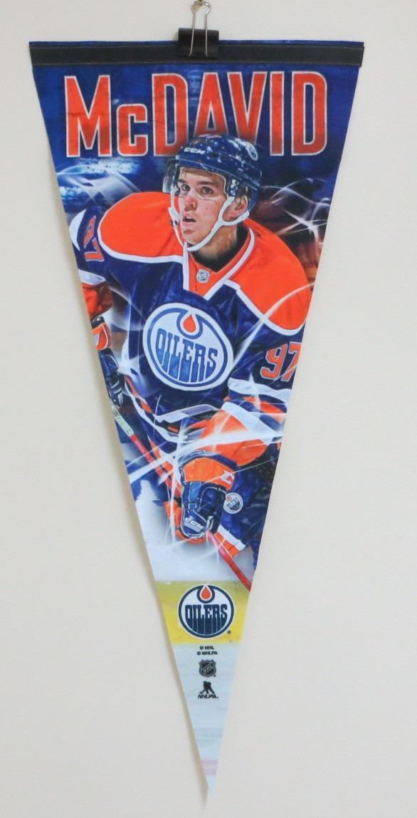 Connor McDavid Edmonton Oilers 40 Inch Long NEW Fabric Banner