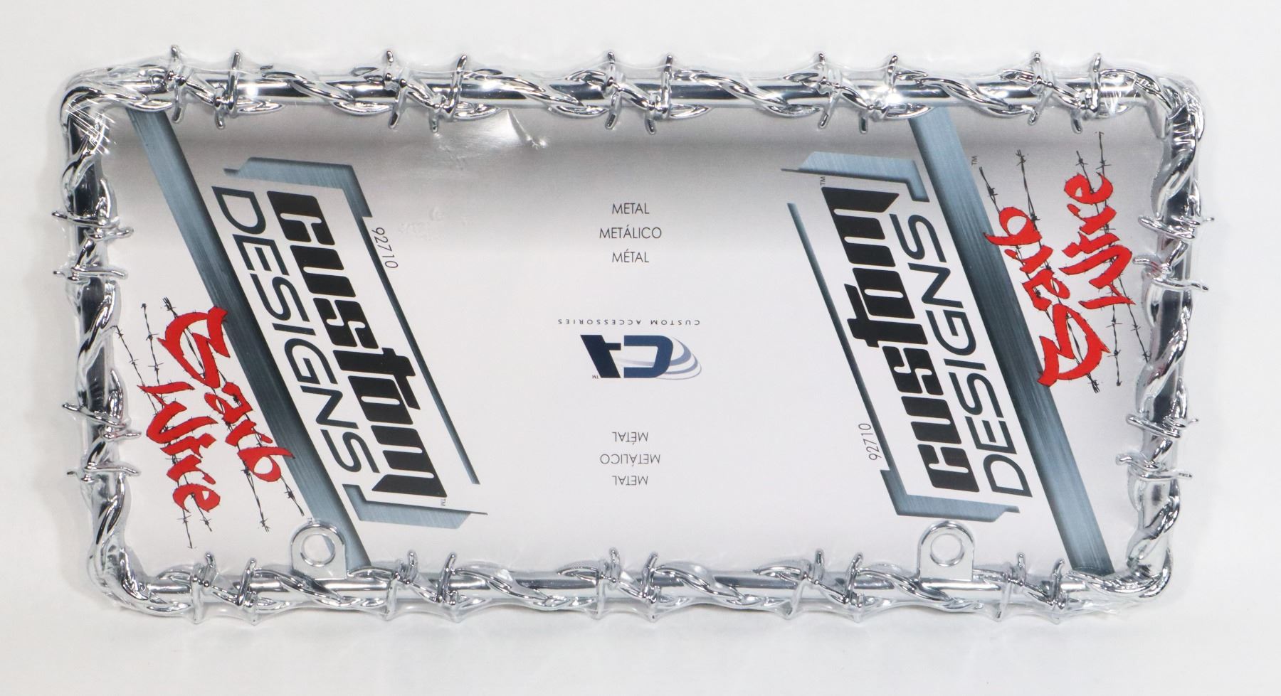 NEW METAL BARB WIRE DESIGN LICENSE PLATE COVER