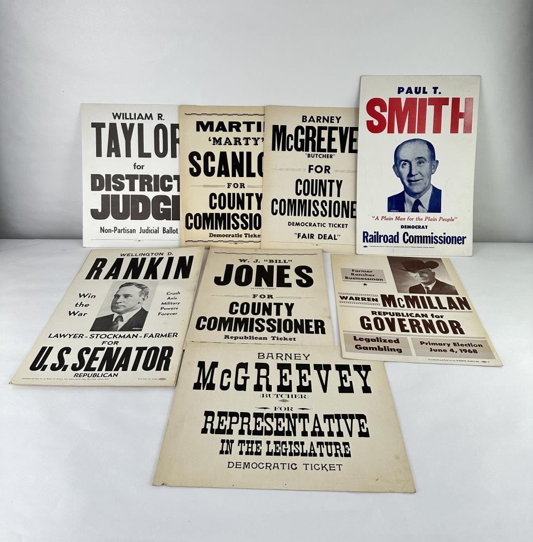 Antique Montana Political Signs