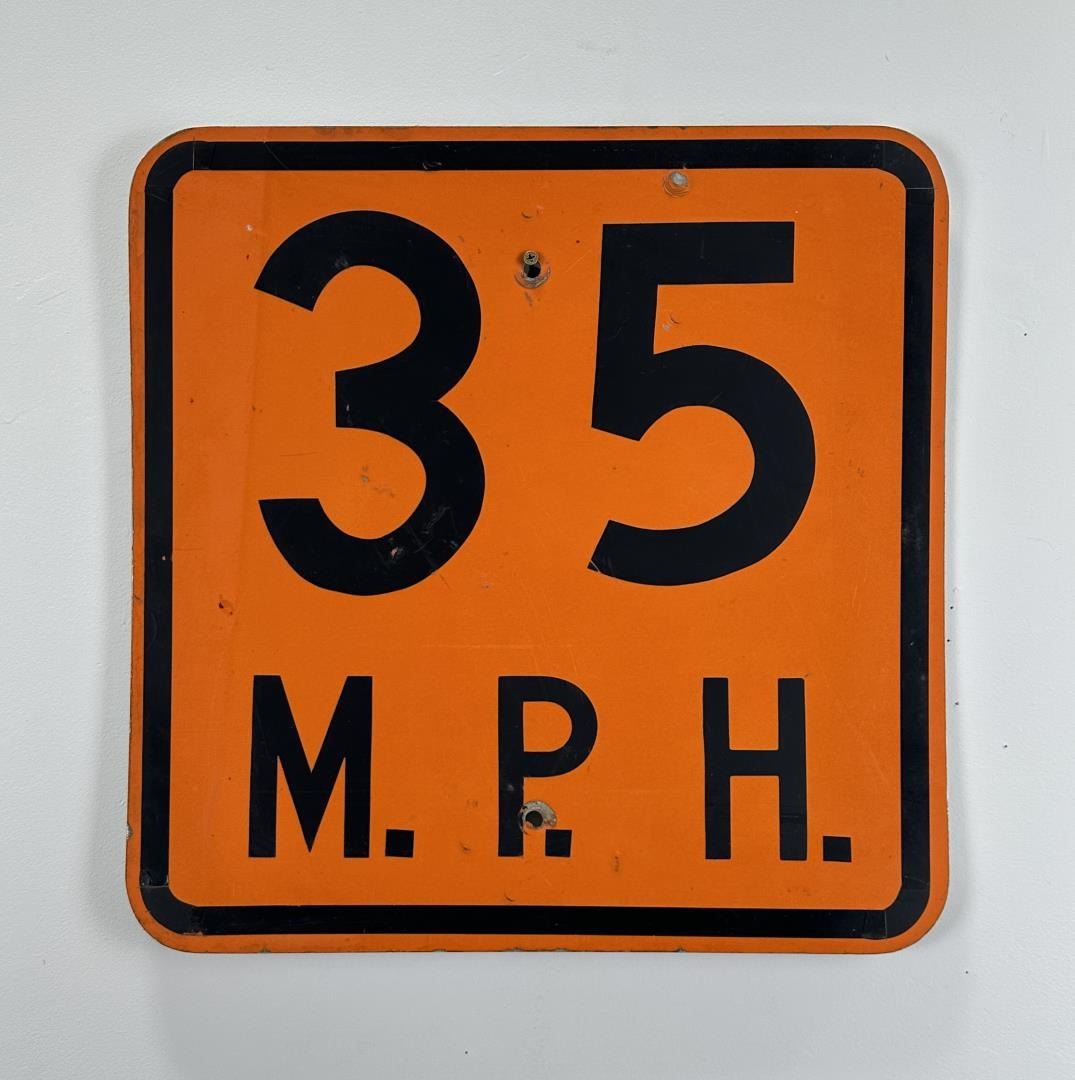 Vintage Montana Road Sign 35mph