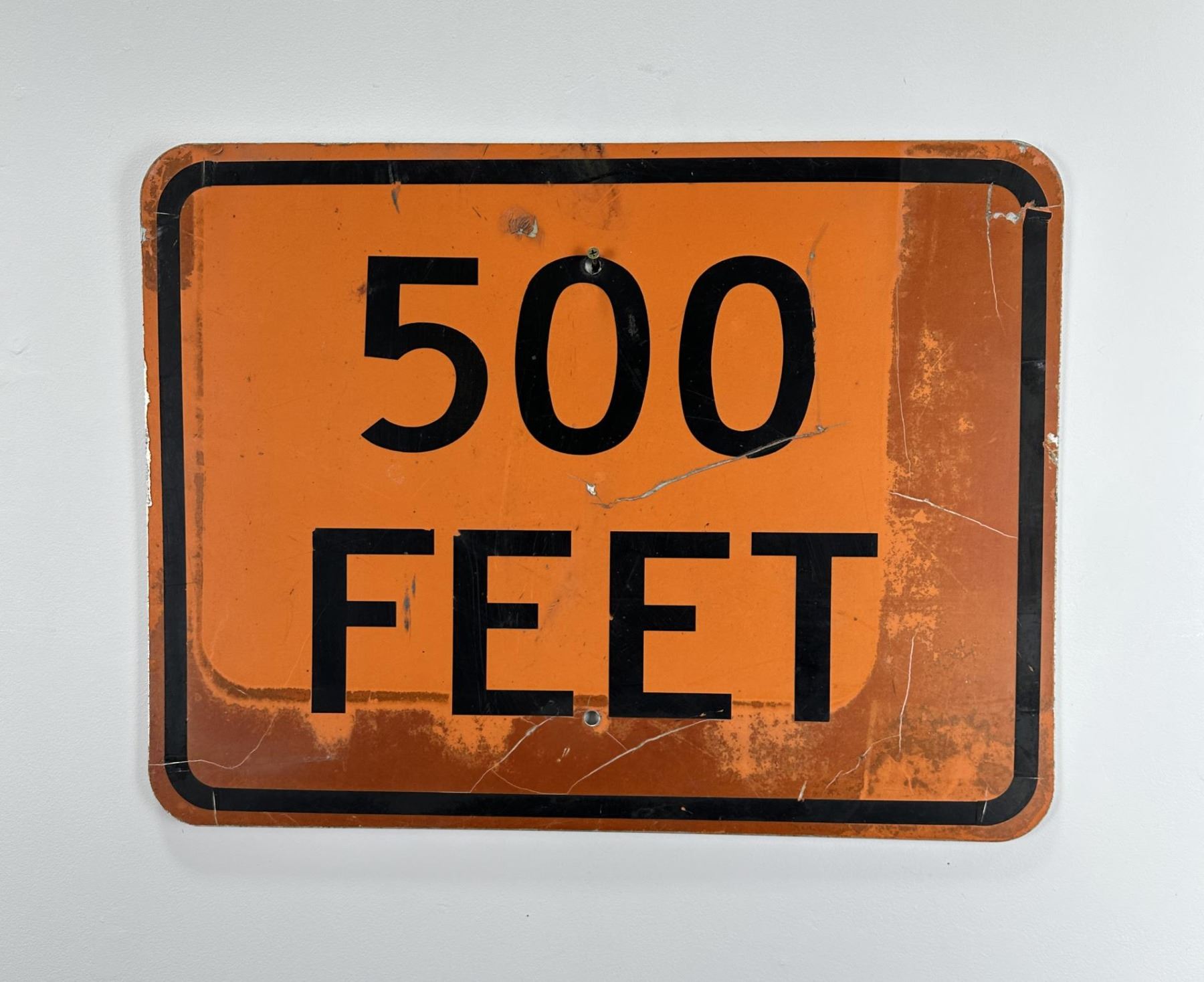 Vintage Montana Road Sign 500 Feet