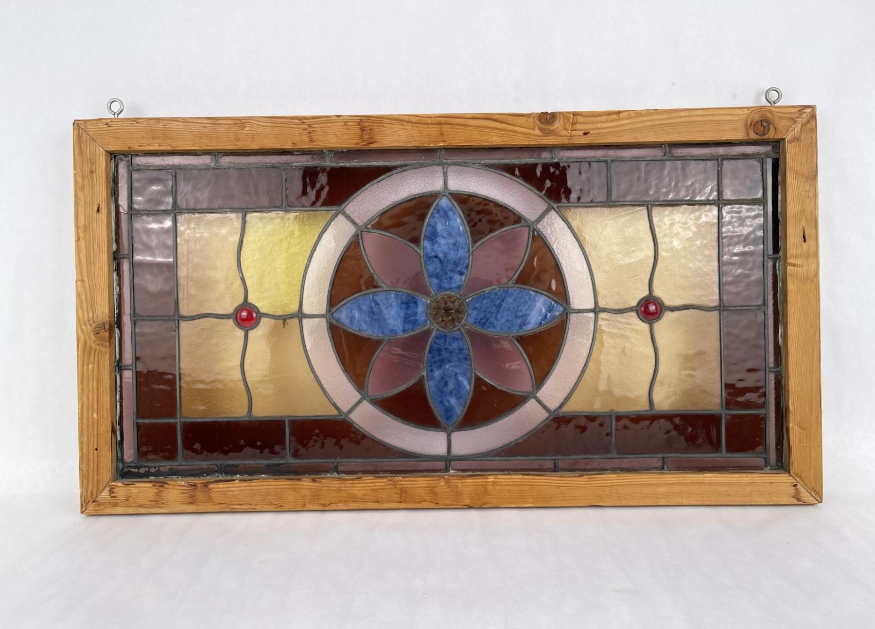Antique Montana Prairie Stained Glass Window