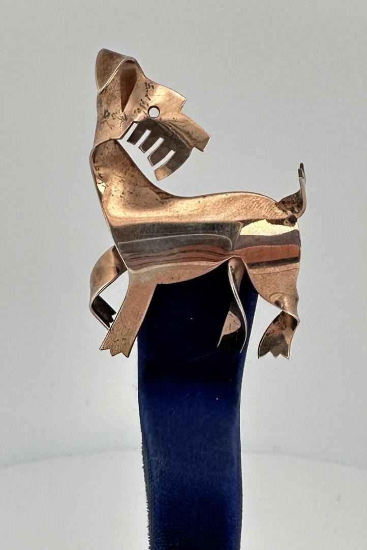 Rode Art Sterling Silver Dog Brooch