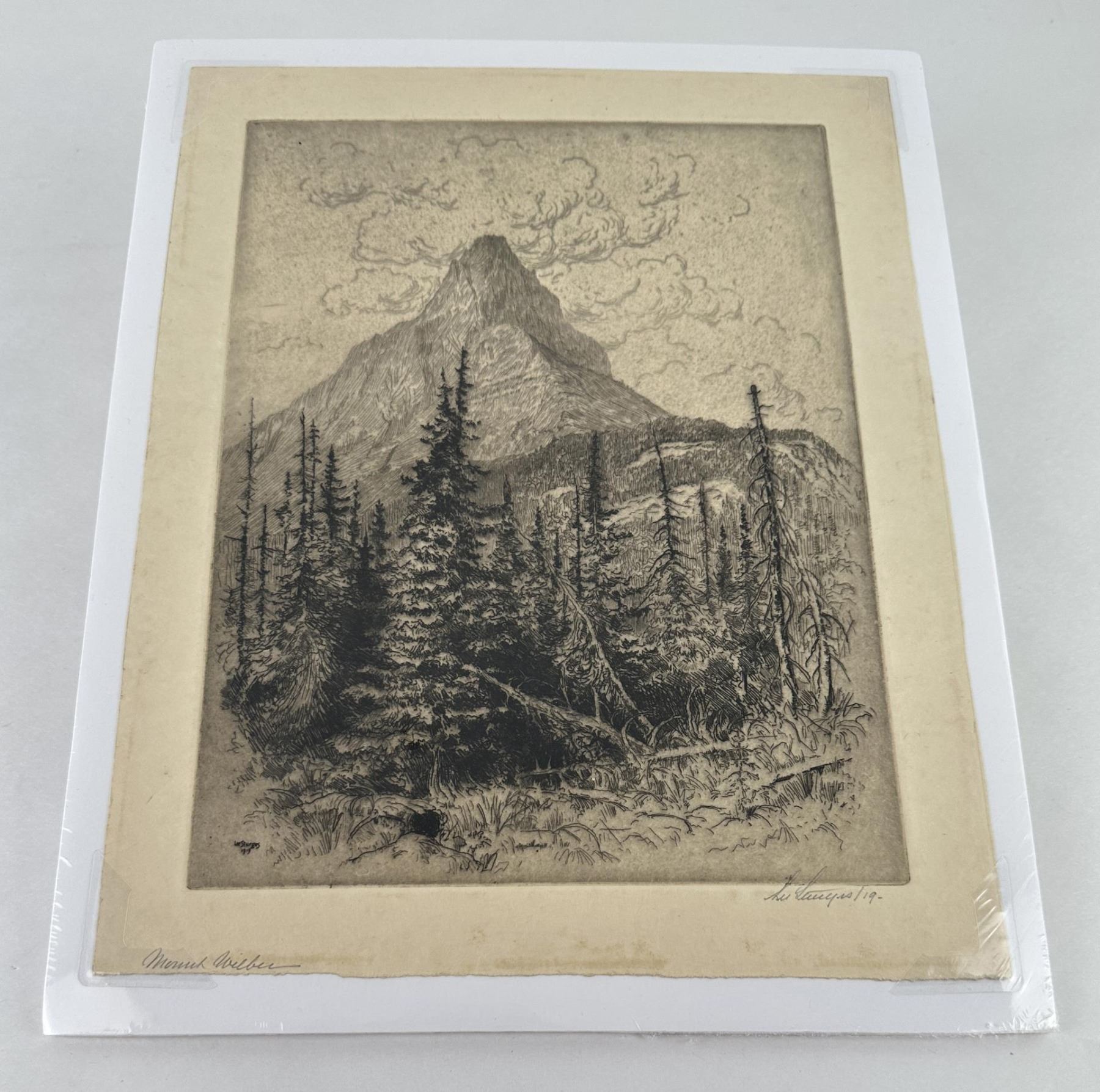 Lee Sturges Glacier Park Montana Etching