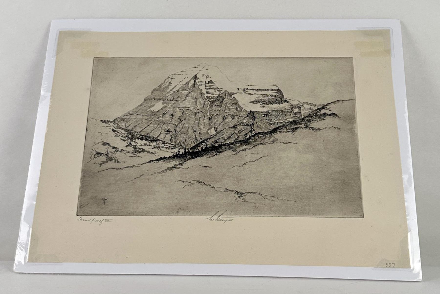 Lee Sturges Glacier Park Montana Etching