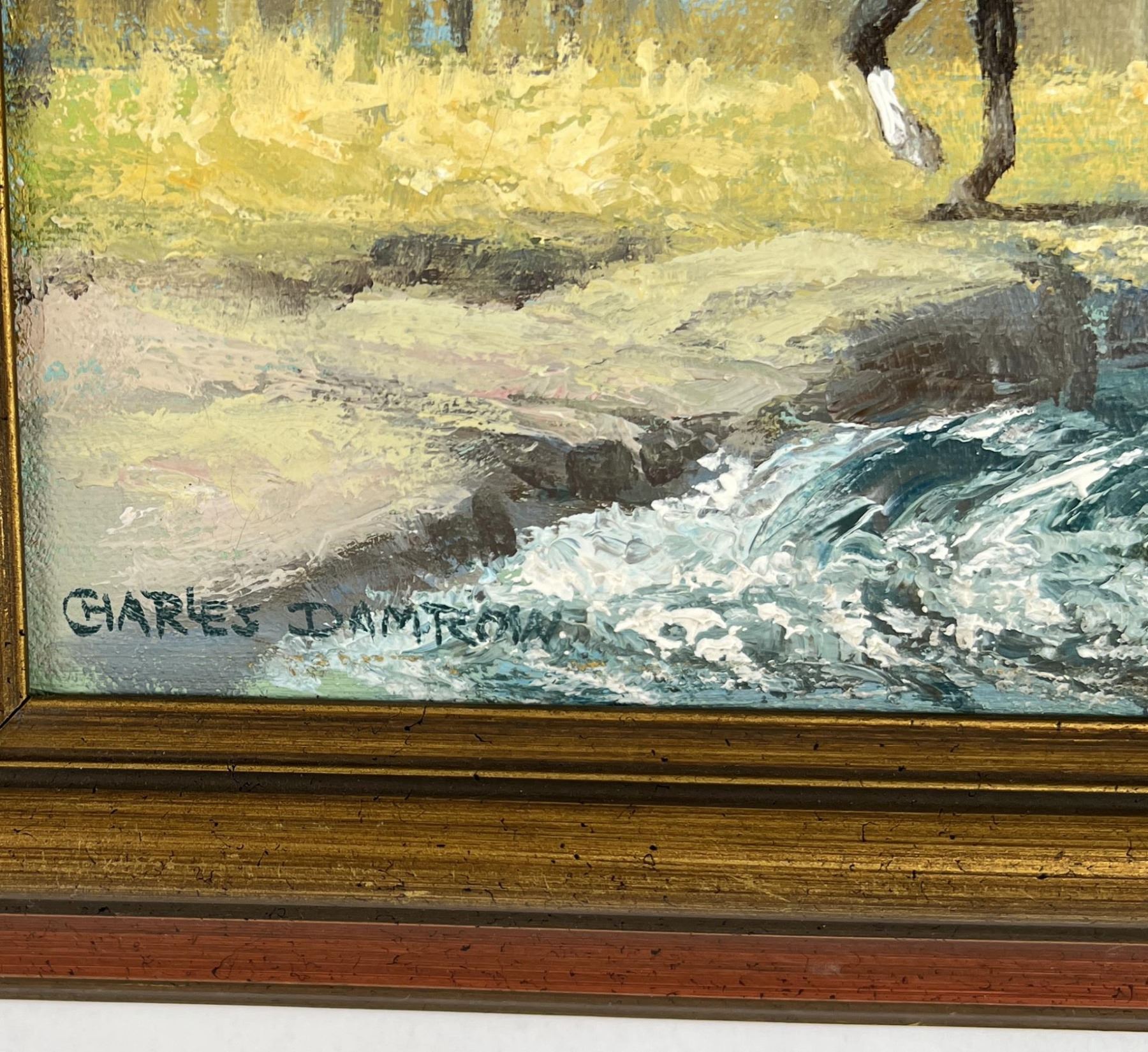 Charles Damrow Indian Warrior Oil Painting