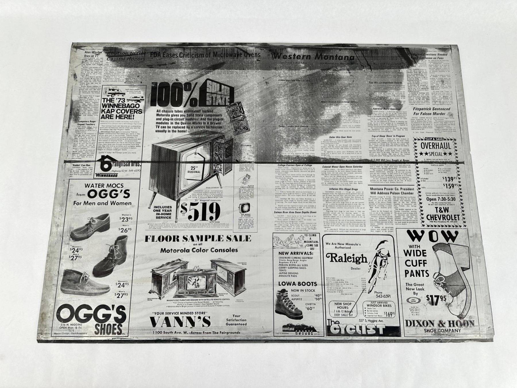 Missoulian Missoula Montana Newspaper Print Plate