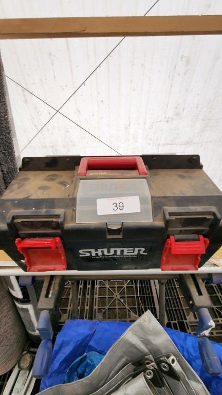 Tool box with auto body tools and supplies