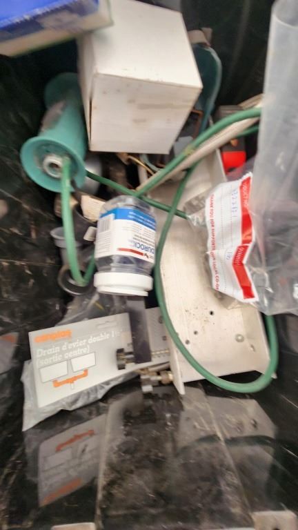 Air hose, electrical boxes, sink drain kit