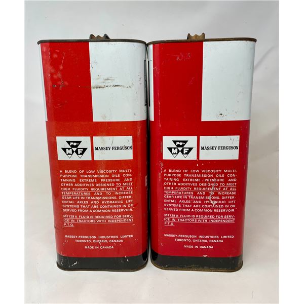 Vintage Massey-Ferguson Transmission Fluid 2 x Imperial Gallon Tins