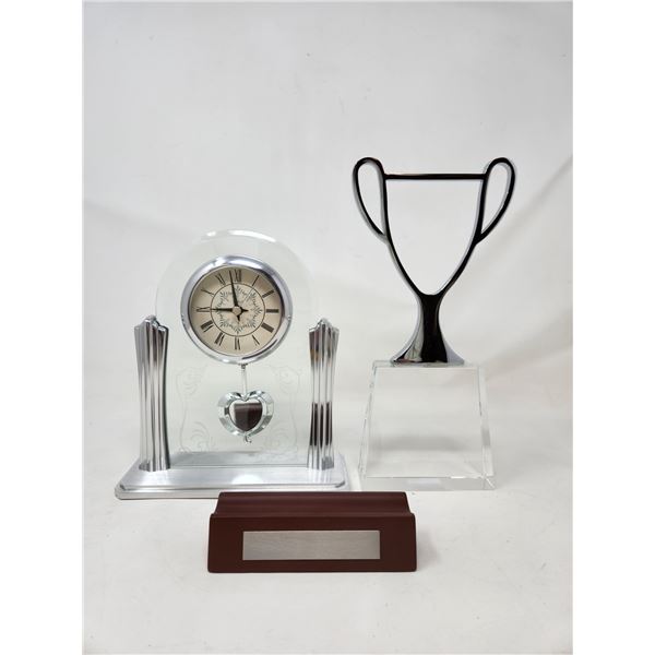 NEW Clock, Trophy for Engraving & Wooden pc for Engraving