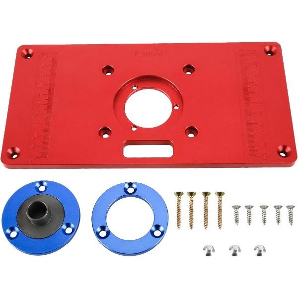 Aluminum Router Table Insert Plate - Red