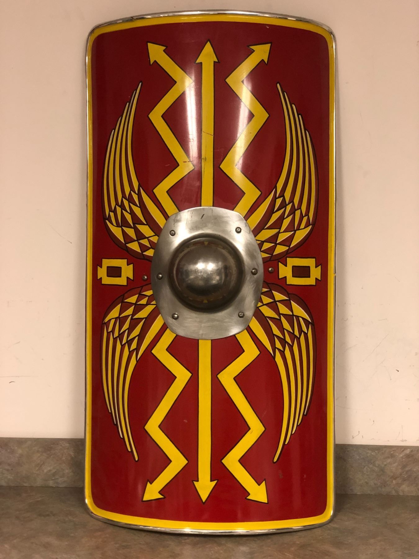 Hand Crafted Metal Medieval Roman Sheild