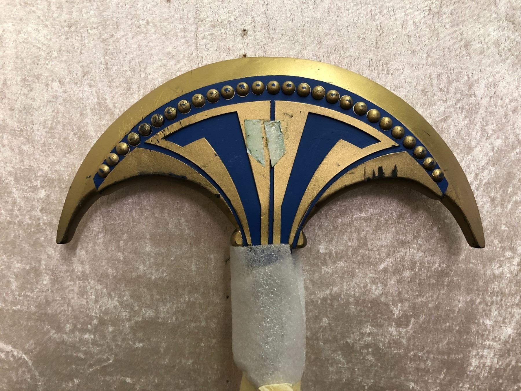Group of 2 Roman Style Staff w/Scarab Accents