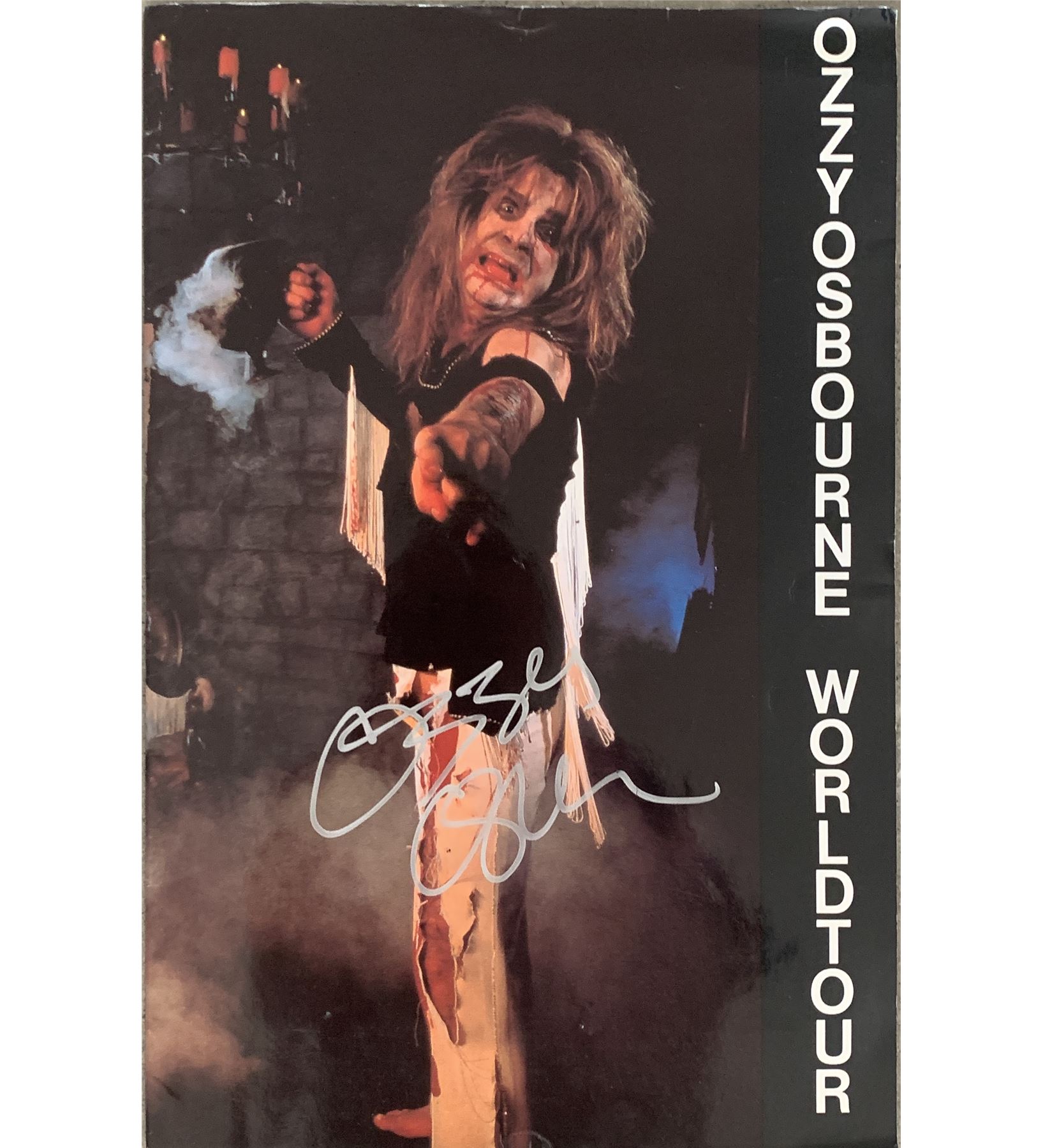 Ozzy Osbourne signed tour book