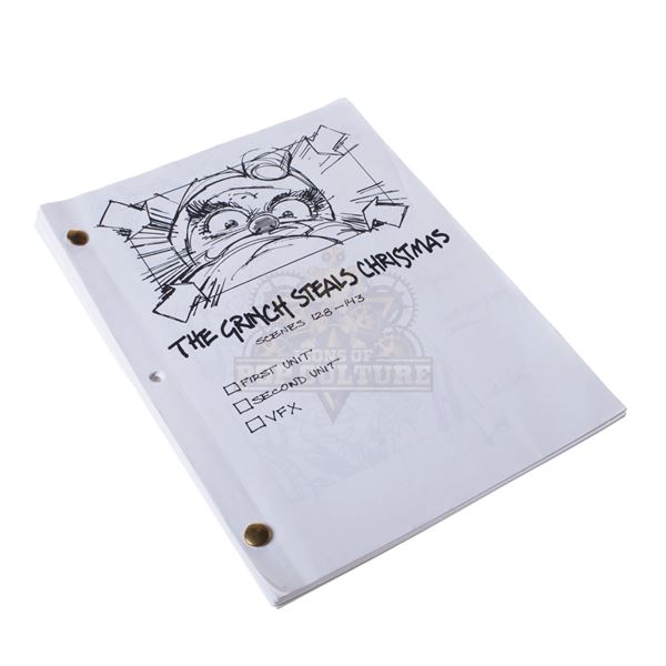 How The Grinch Stole Christmas Production Used Storyboard Script H2 204
