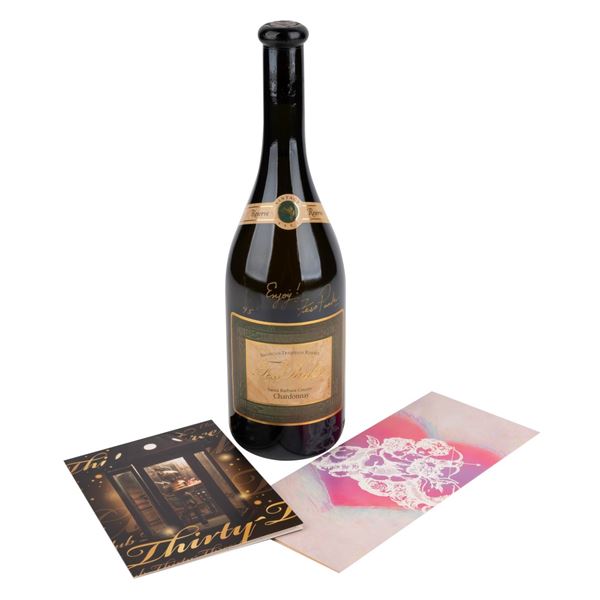 A Fess Parker Signed Wine Bottle And Club 33 Mementos Van Eaton Galleries