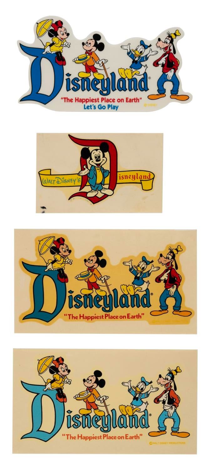 A Collection of Disneyland Stickers & Decals.