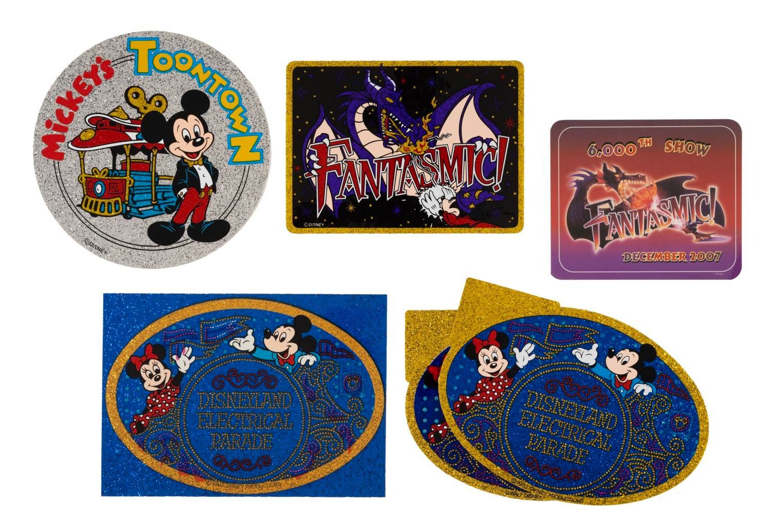 A Collection of Disneyland Stickers & Decals.