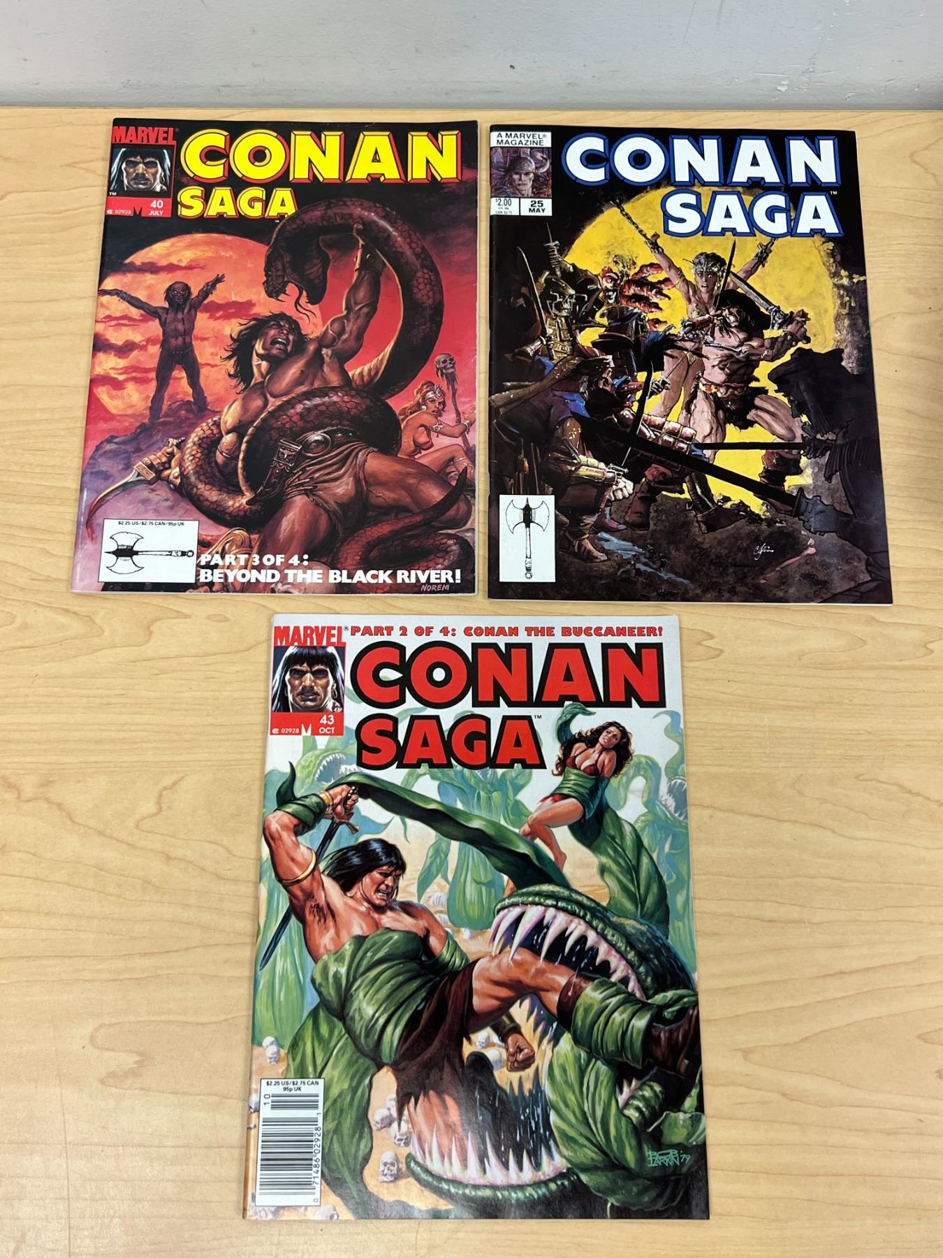 3 Conan Saga Comic Books as pictured - look quite nice overall