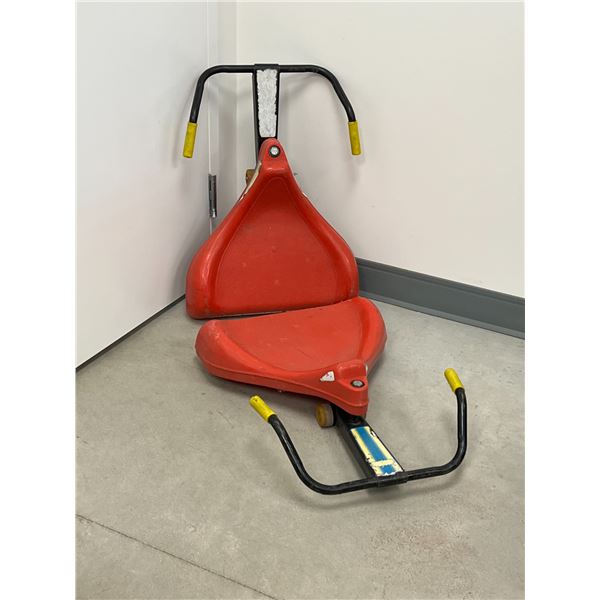 2 Vintage 80s Wham-O Roller Racer Ride on Scooter - please see all photos